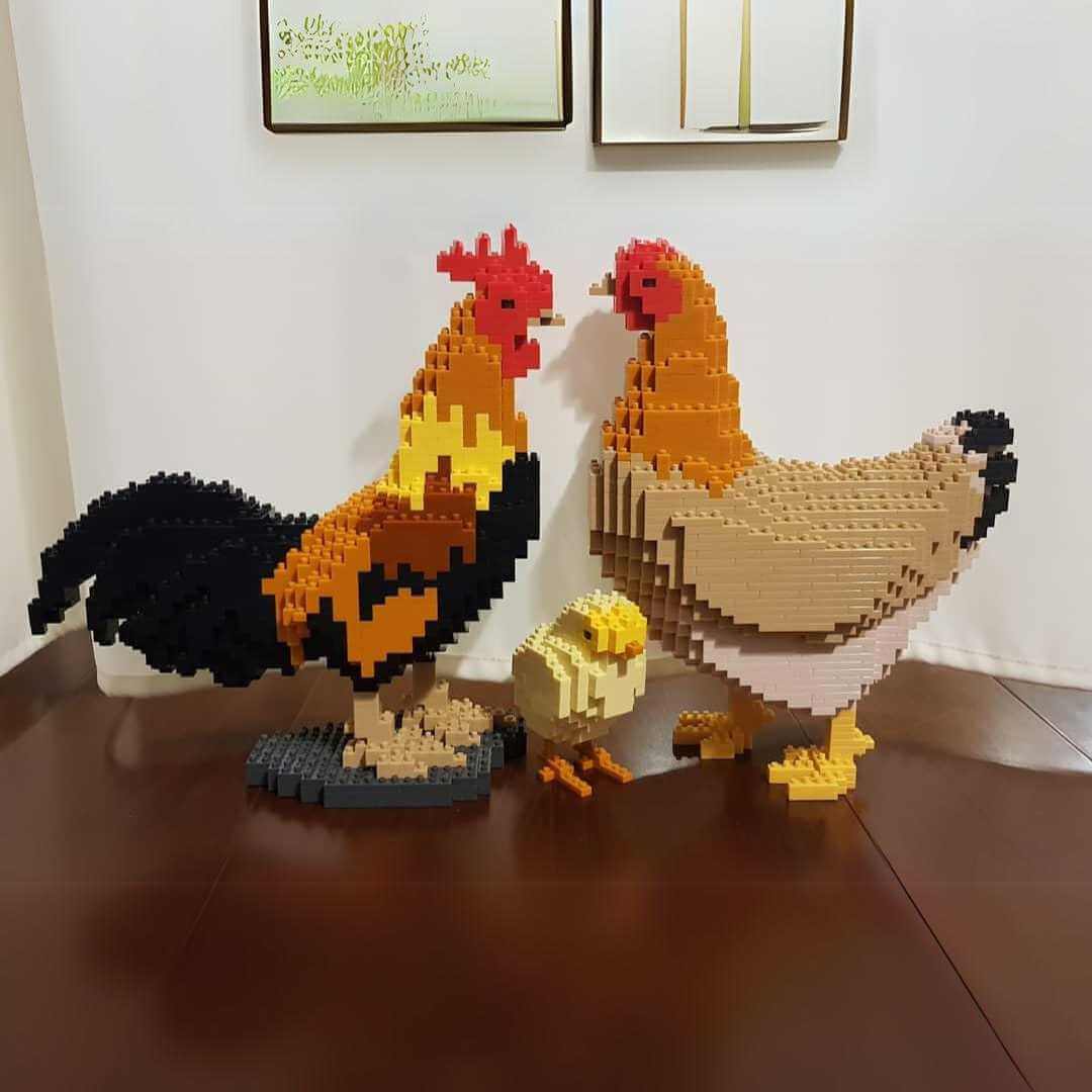 Chicken Toy Building Blocks l Different Than LEGOs – Build 'Em Pets